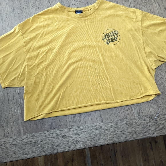Santa Cruz Skateboards | Tops | Mustard Yellow Santa Cruz Logo Cut Off ...